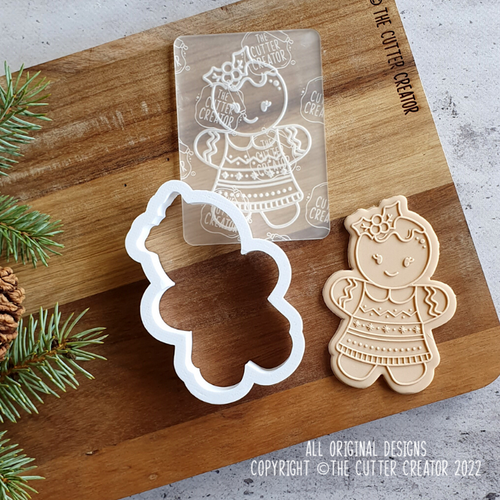 Gingerbread Lady Cutter & Stamp - Raised – The Cutter Creator