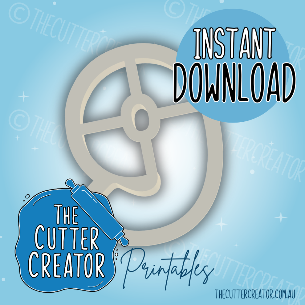 Number 9 - Cookie Cutter STL File – The Cutter Creator