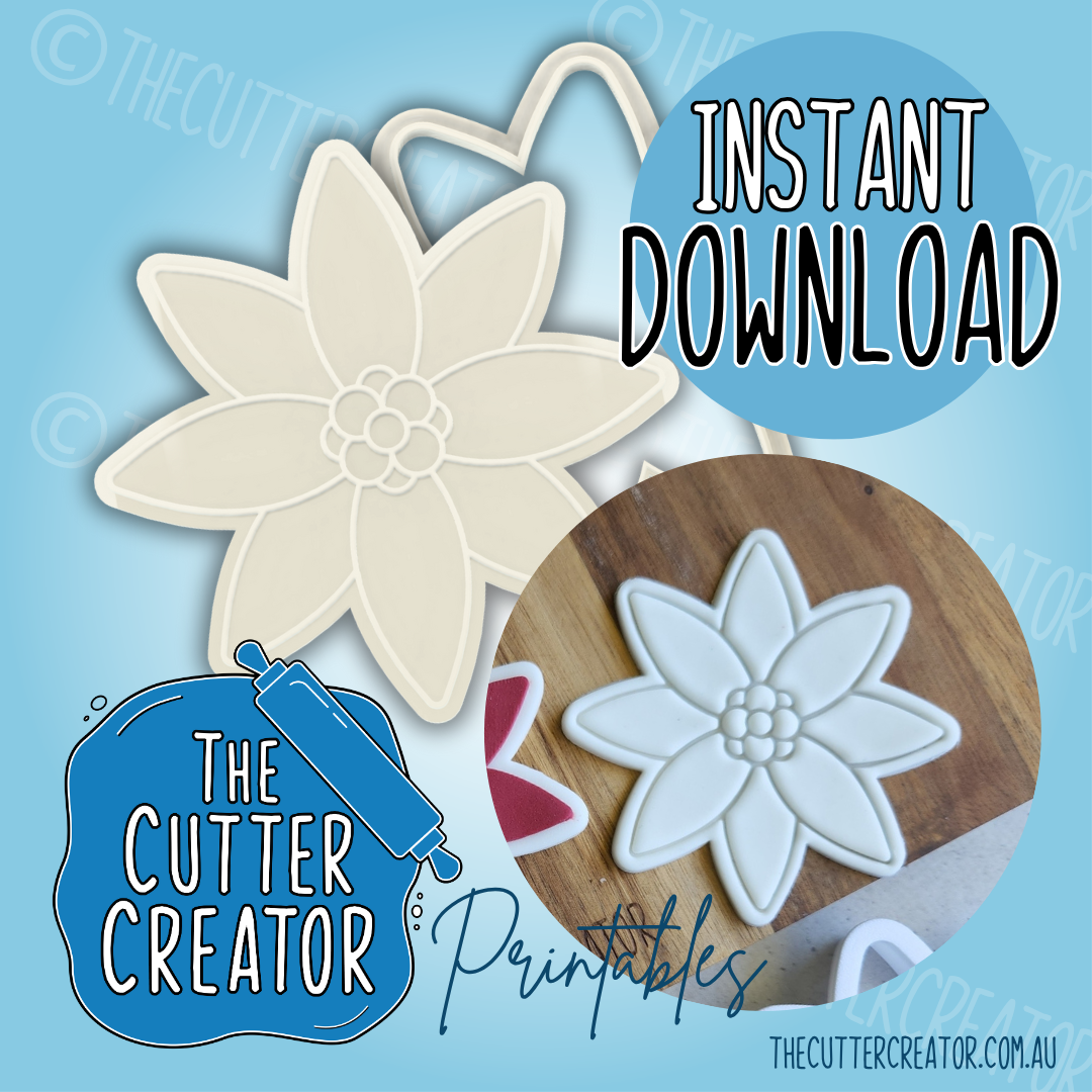 Poinsettia - Cookie Cutter STL File – The Cutter Creator